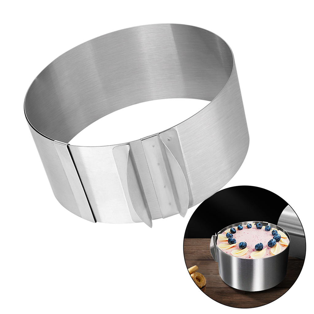 Adjustable 6-12 inches Stainless Steel Telescopic Mousse Ring Circle ...