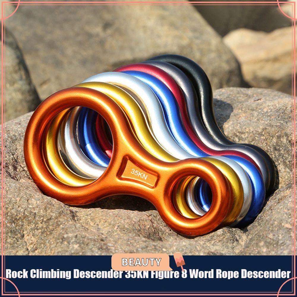 BEAUTYONE Rock Climbing Descenders 35KN Figure Equipment 8 Word ...