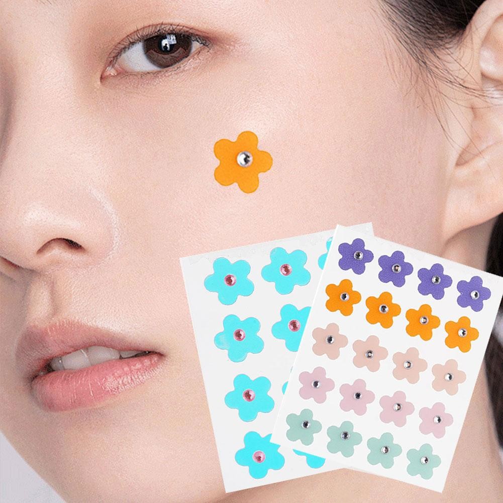 【Ready Stock】Colored Flowers Acne Pimple Patches Anti-acne Hydrocolloid ...
