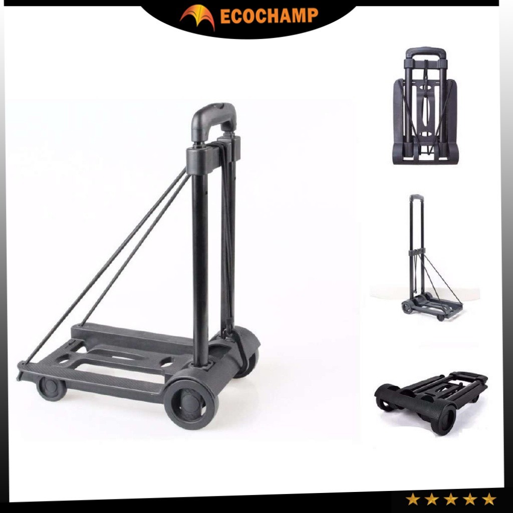 Ecomall Lightweight Portable Luggage Cart Travel Trolley Luggage ...