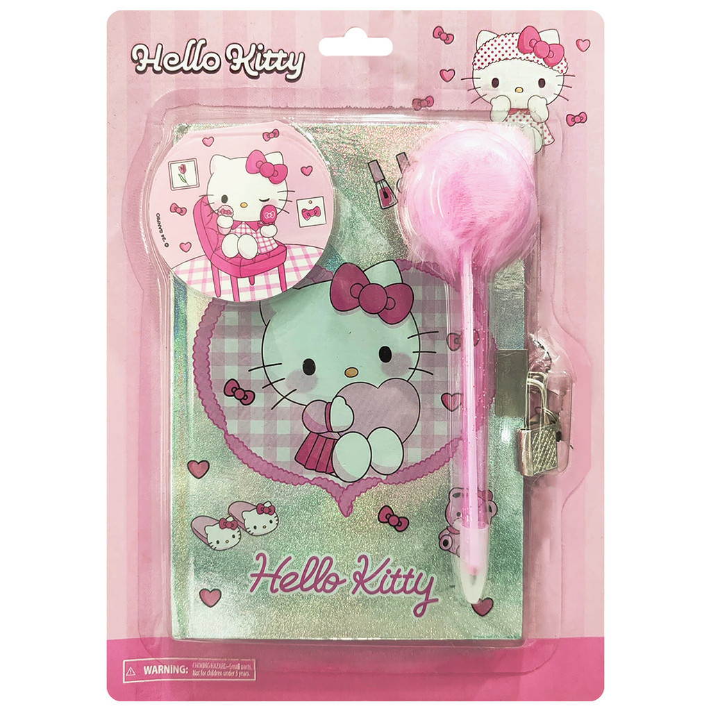 Hello Kitty Note Book Set With Pom Pom Pen (9838) | Shopee Malaysia