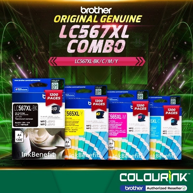 Brother Original Genuine LC569XL LC565XL Black Cyan Magenta Yellow Ink ...