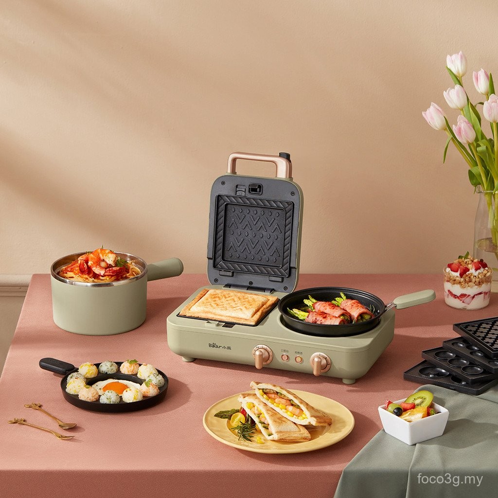 Mesin sarapan beruang, mesin Sandwich, loyang elektrik, dapur roti ...