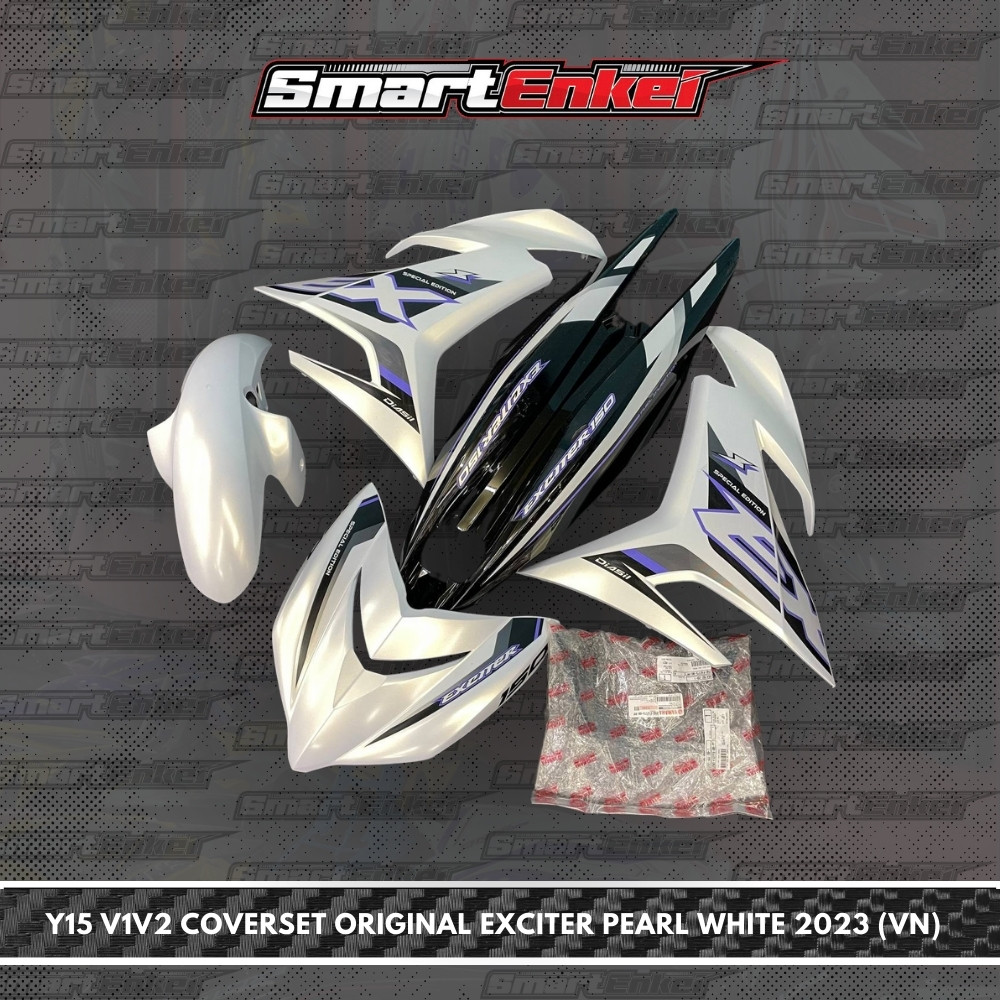 ORIGINAL - COVERSET Y15 V1/V2 EXCITER PEARL WHITE 2023 ORIGINAL VIETNAM | Shopee Malaysia