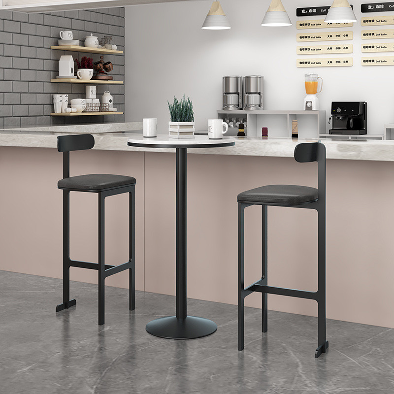 Meja bar bulat mewah Nordic, kerusi tinggi, kedai teh susu rumah, bar ...