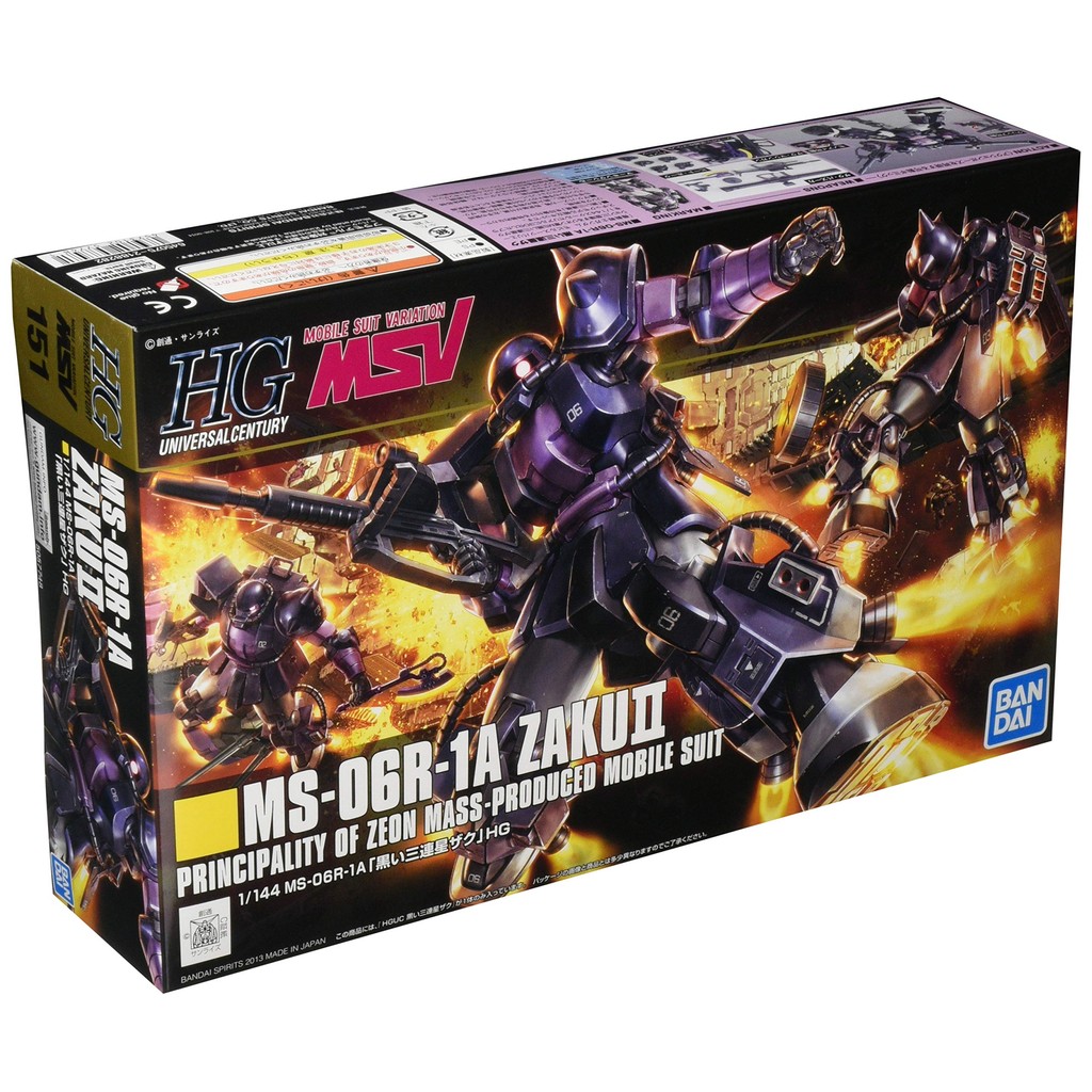 HGUC 1/144 MS-06R-1A Black Tri-Star Zaku II (MSV) | Shopee Malaysia