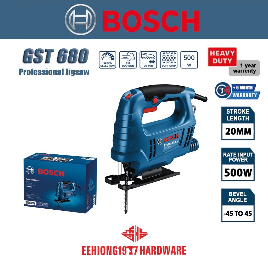 BOSCH GST 680 Professional Jigsaw With Jigsaw Blade 500W Adjustable ...