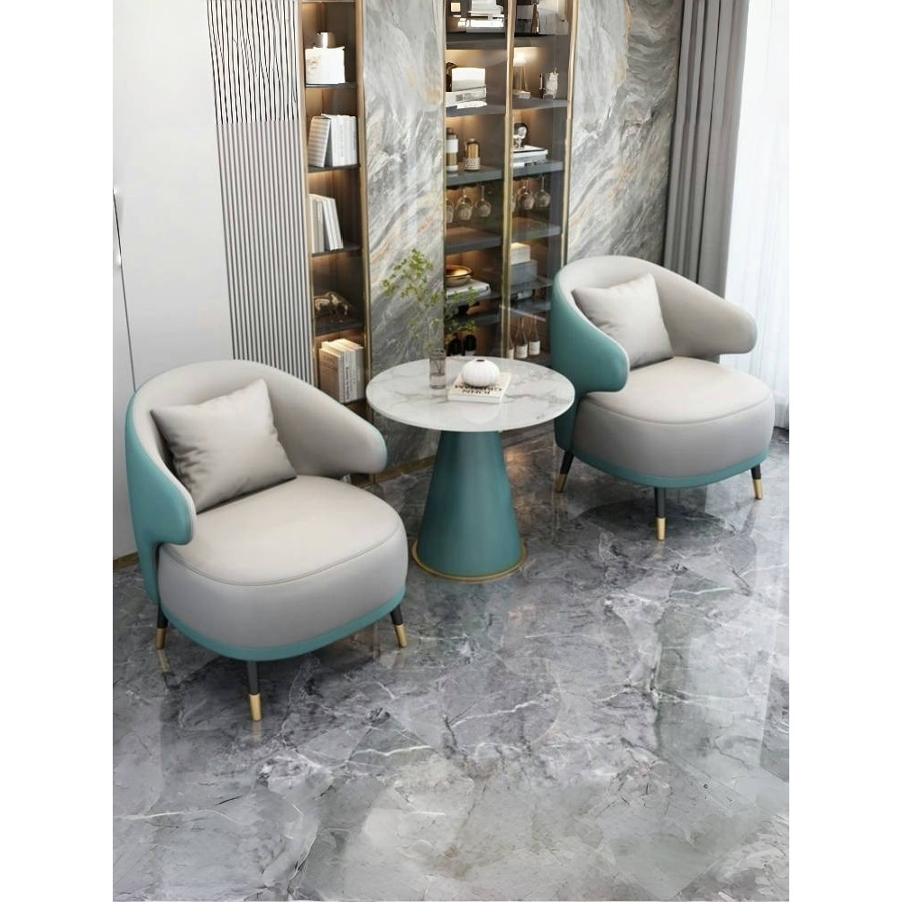 Leisure Seni Kulit Single Sofa Kecil Ruang Rehat Kedai Penerimaan Bilik ...