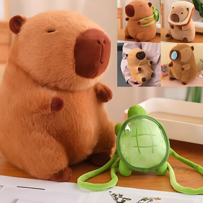Cute Turtle Capybara Plush Toy Doll Bee Capybara Plushie Kid Birthday ...