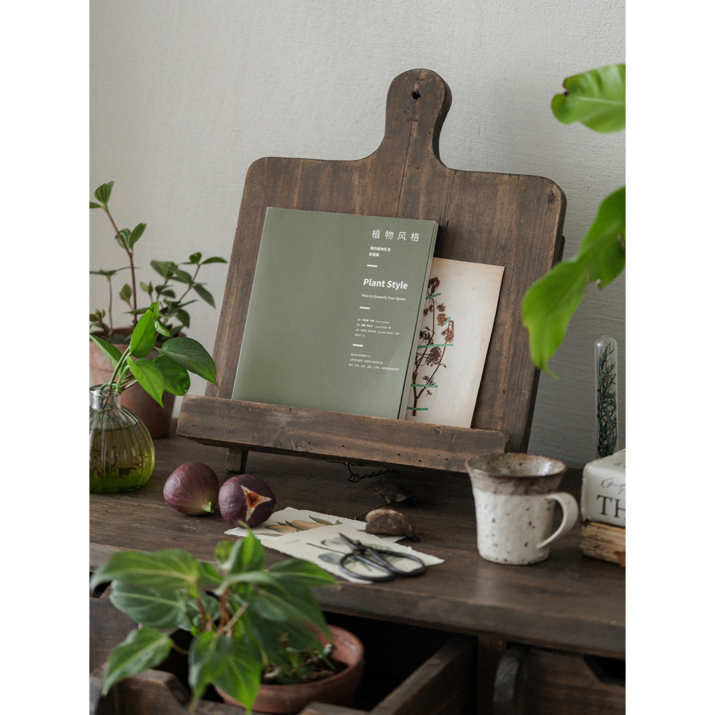 Runjia Home Gaya Desa Amerika Rak Majalah Kayu Pepejal Rak Paparan Rak ...