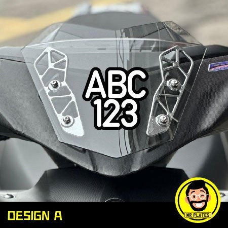 Sticker Number Plate/ Sticker Cutting Plates Depan Motor (Number Saiz ...