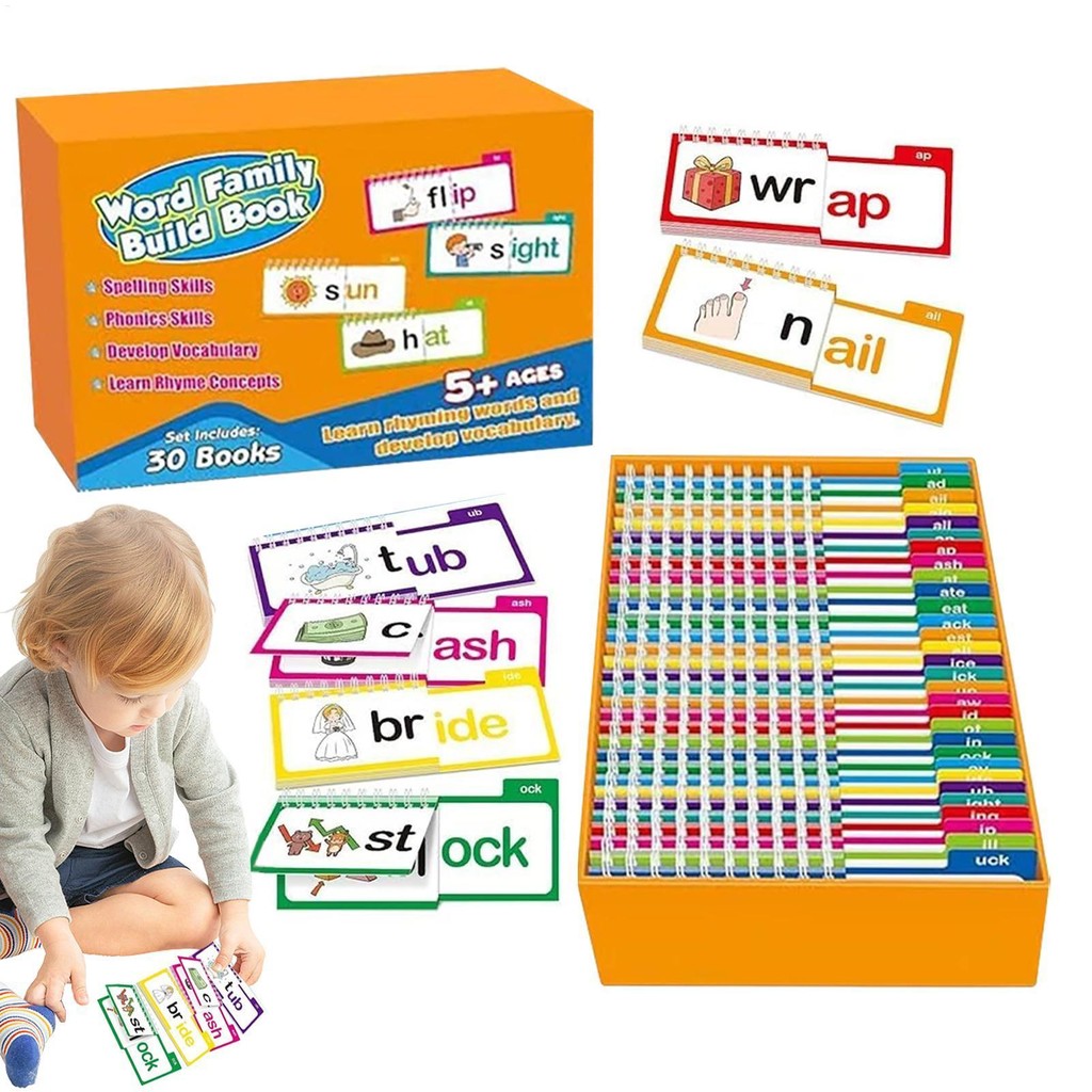 Kindergarten Read Rhyme Word Family Build Activity Book 30 Read and ...