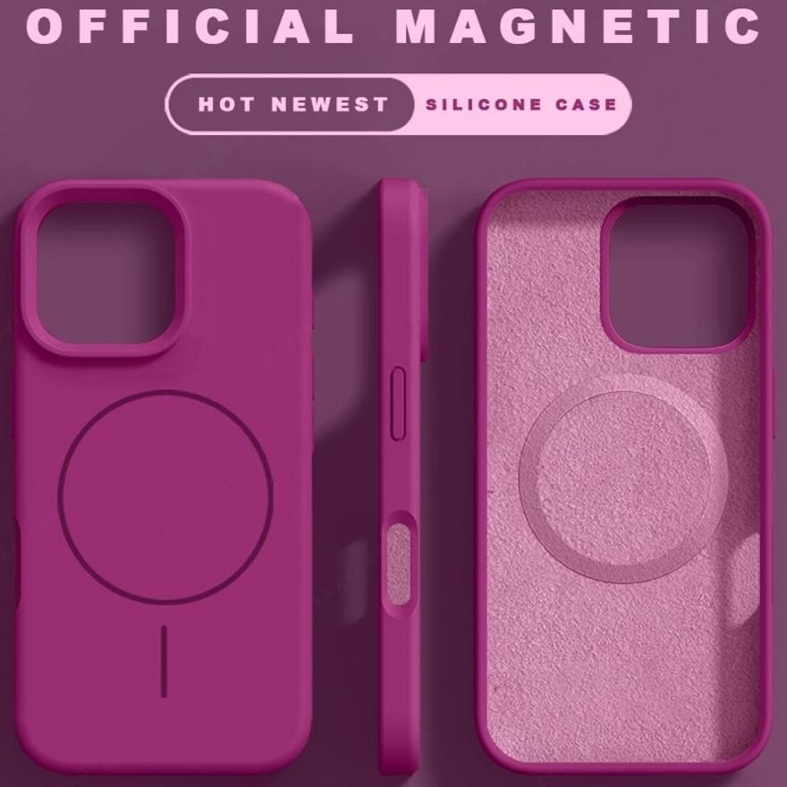 Luxury Liquid Silicone Magnetic Phone Casing for IPhone 16 E 15 14 11 ...