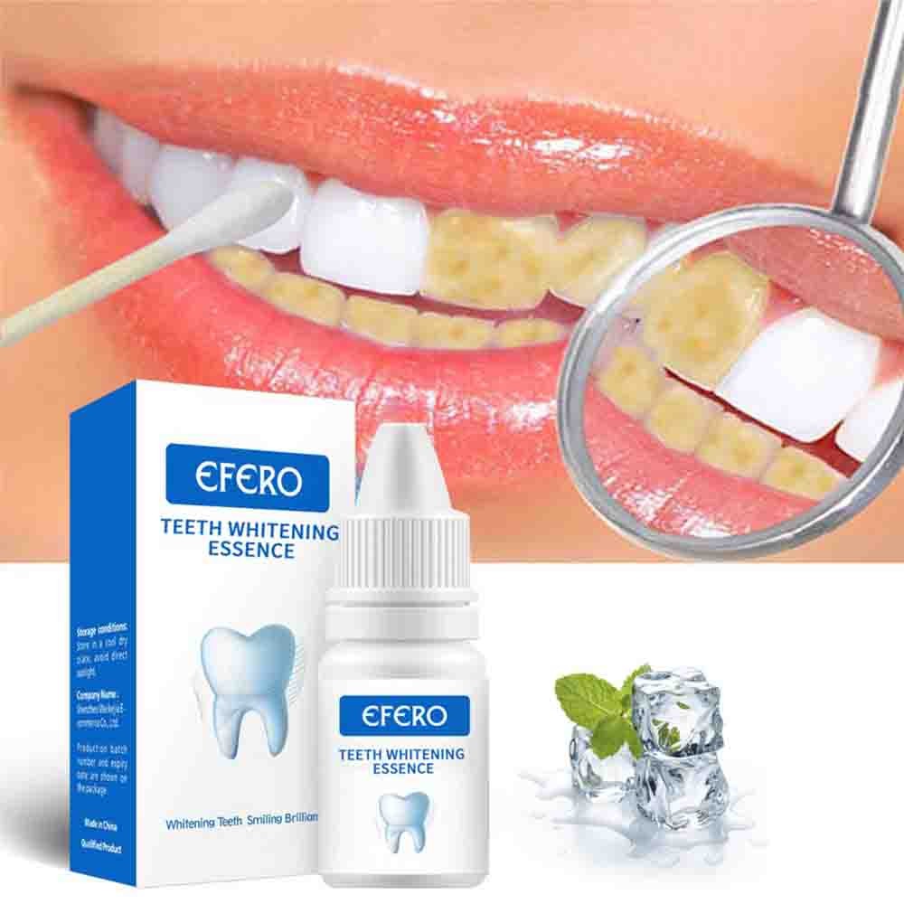 EFERO Teeth Whitening Essence Powder Clean Oral Hygiene Whiten Teeth Remove Plaque Stains Fresh ...