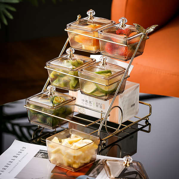 dessert table display set cake stand Makanan ringan rumah, dulang buah ...