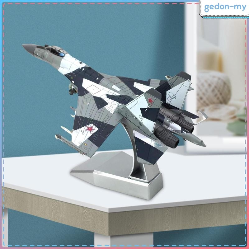 [GedonMY] 1/100 Sukhoi SU-35 Metal Plane Model With Display Stand ...