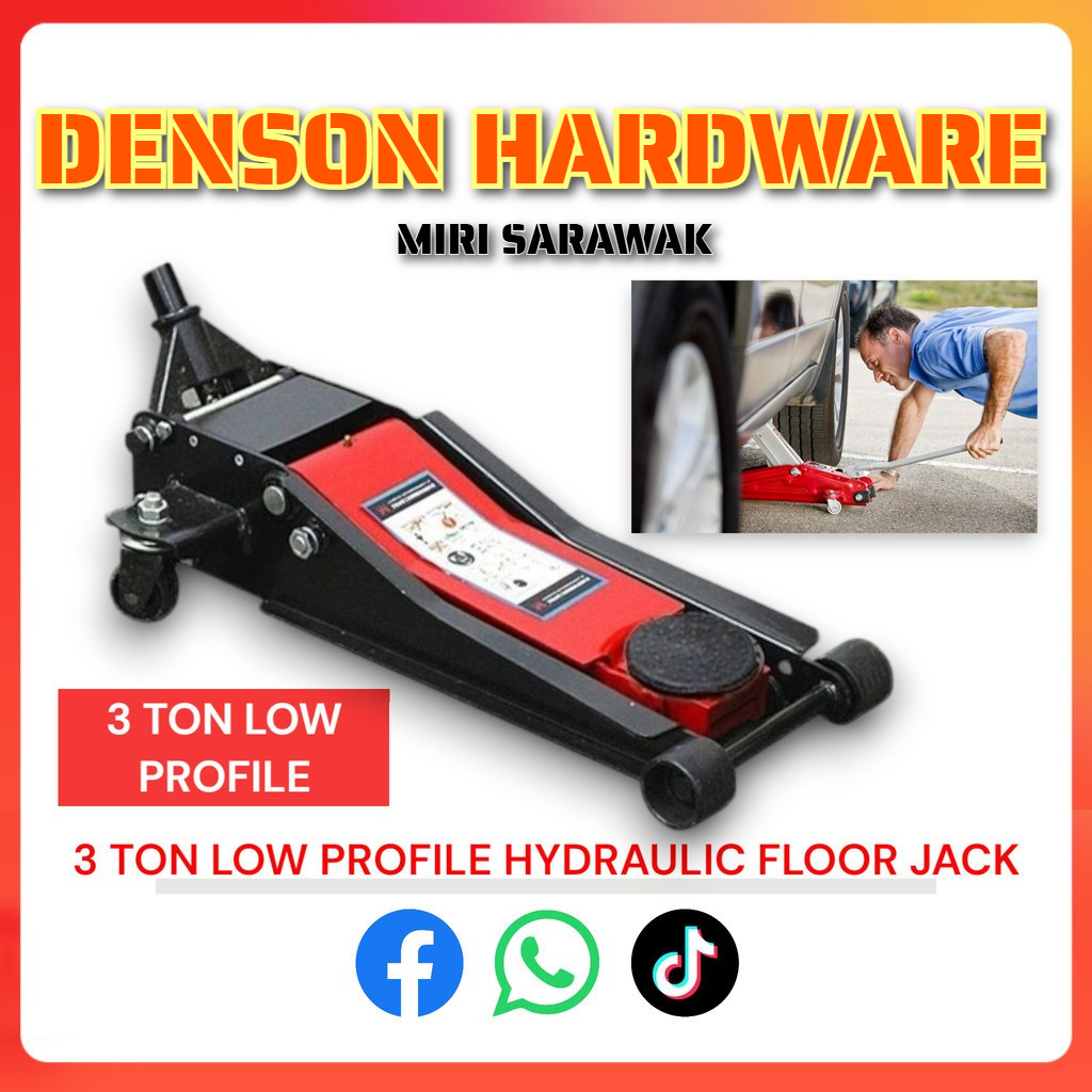 3 Ton Heavy Duty Ultra Low Profile Garage Jack Floor Jack | Shopee Malaysia