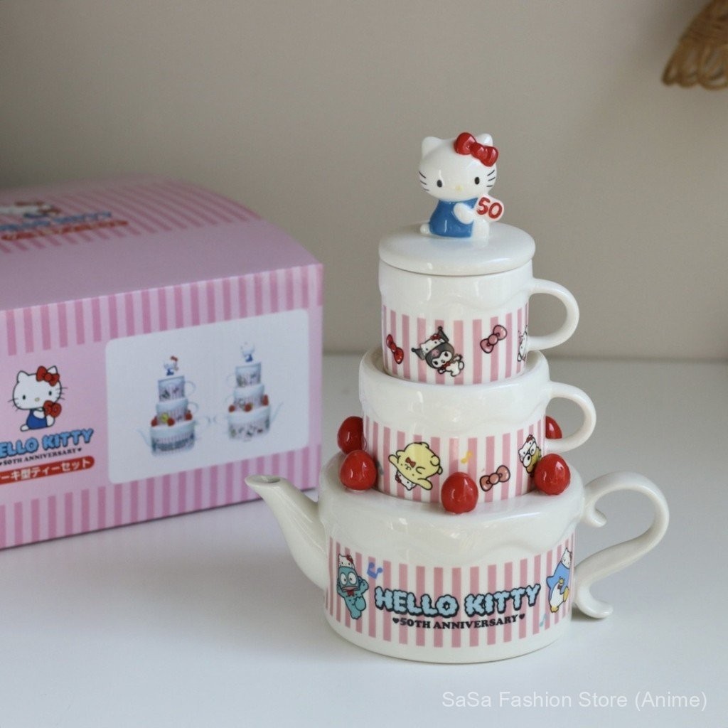 Hello kitty hello kitty hello kitty Wedding/Couple Afternoon Tea Cake Shape Ceramic Teapot ...