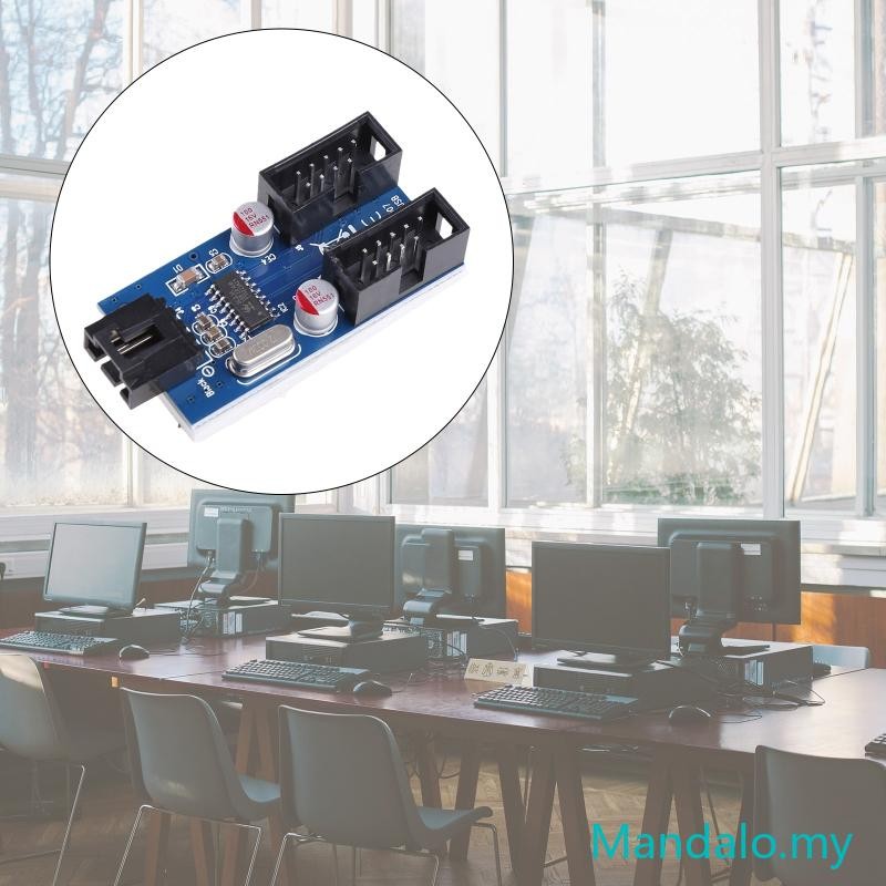 MEET 9 Pin 2 in 1 Internal USB Splitter Cable 9 pin USB Header Male 1 ...