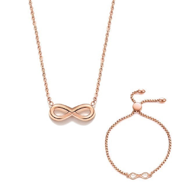 CELOVIS INFINITY Endless Love Pendant Necklace with Adjustable Bracelet ...