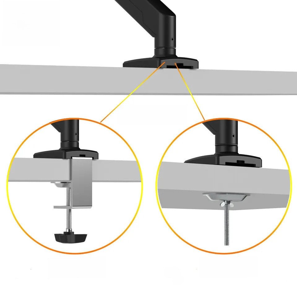 Aluminum Alloy Single Arm Monitor Stand 10kg 107cm Air Pressure Arm ...