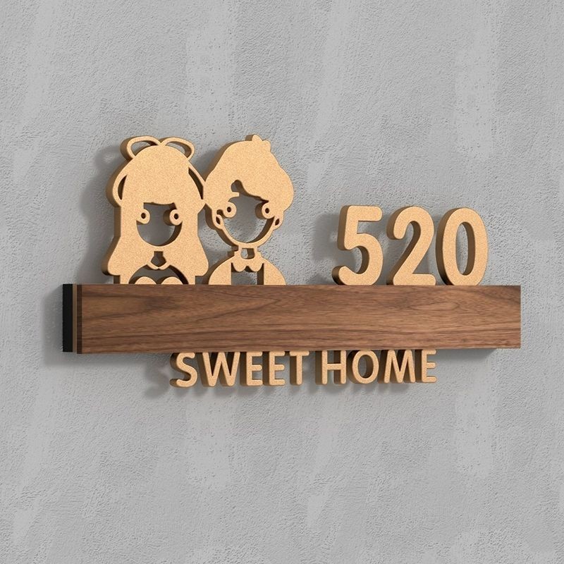 Home Number Cute Simple New Home House Number Entry plate Household ...