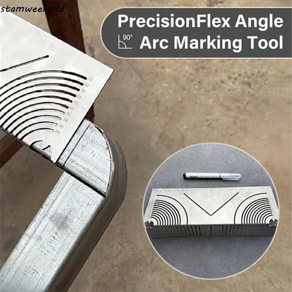 STAMWEEKEND Square Tube Folding Ruler, Smooth Arcs Multifunction Four ...