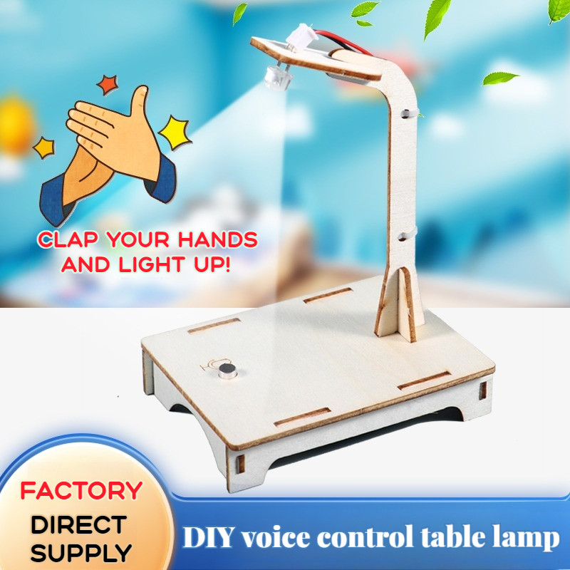 DIY technology invention voice controlled desk lamp, street lamp model ...