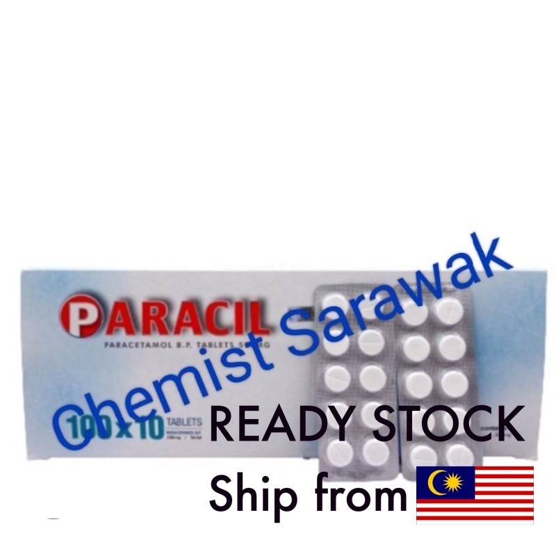 PARACIL 500mg 100's × 10 Tablet (One Box) | Shopee Malaysia