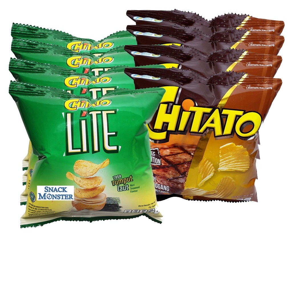 Chitato RENCENG Lite, Grilled Beef Chitato - Netto 10 bks x 14 gr ...