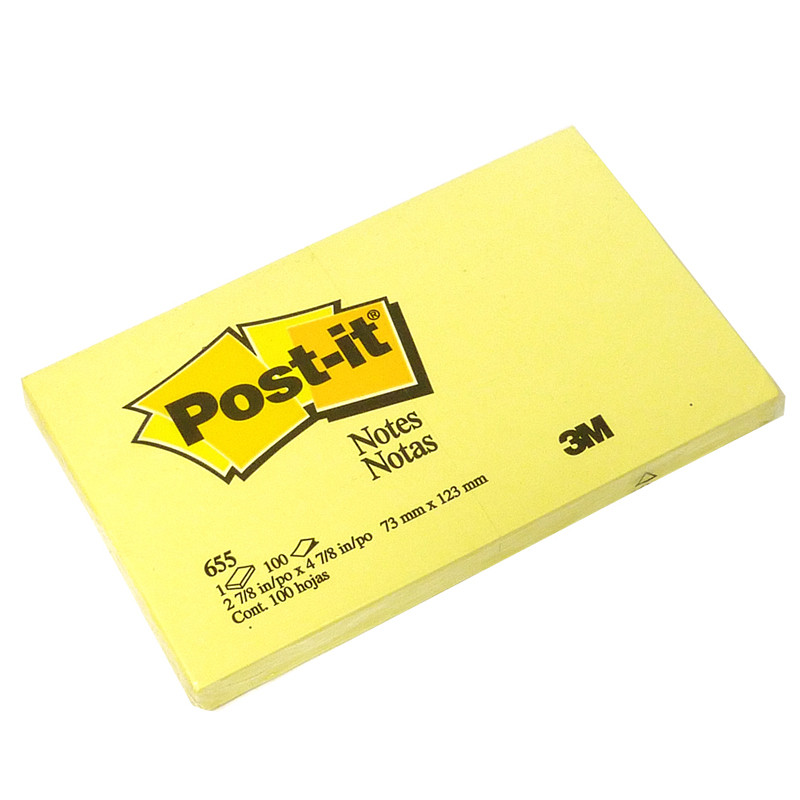 3M 655 Post It Notes / Sticky Notes 3" x 5" (1 pad = 100 sheets ...