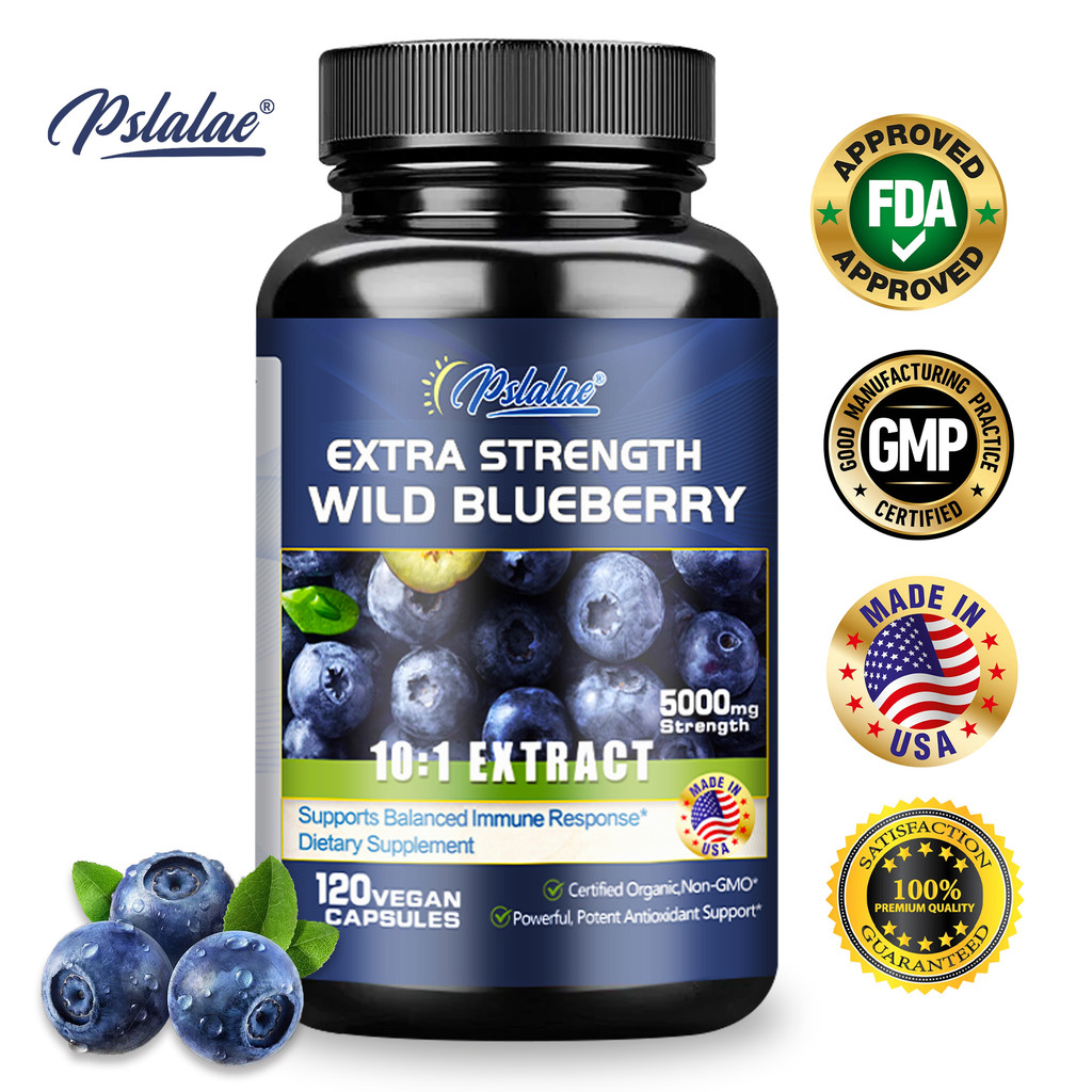 Pslalae Organic Wild Blueberry 10:1 Extract, 5000 mg Strength ...