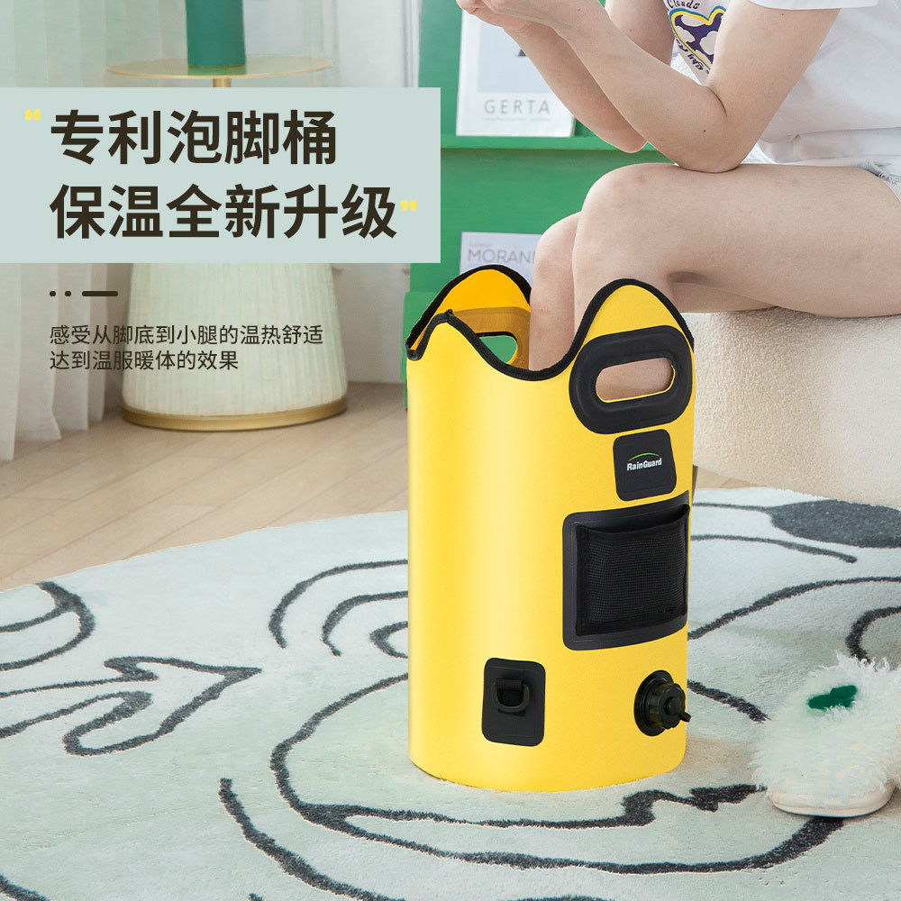 Folding Foot Bath Barrel Drainage Foot Bath Bag Household Dormitory ...