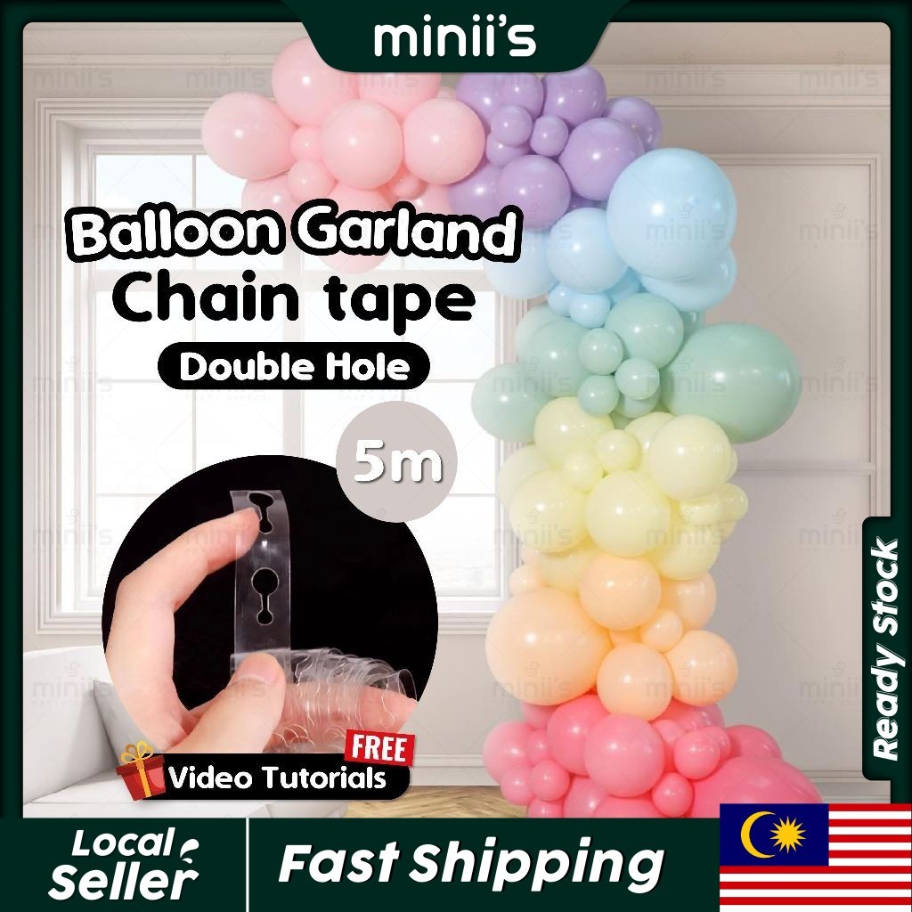 MINIIS 5M Balloon Garland Set Balloon Chain Tape Balloon Accessories ...