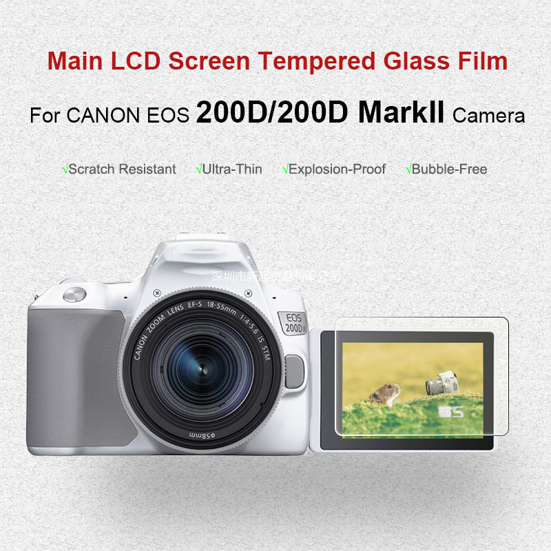 Tempered Glass Film for Canon EOS 200D Mark2 200D II Camera LCD Screen ...