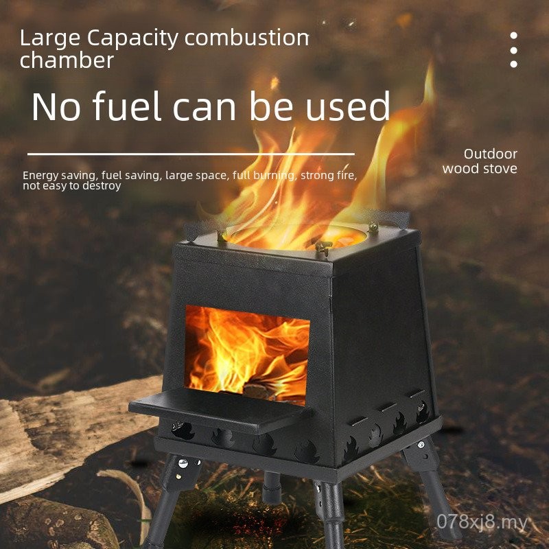 Dapur api kayu lipat keluli tahan karat gaya baru pihak kilang, relau ...