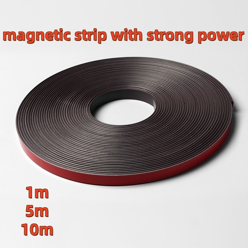 Jalur Magnet Magnetic Stripe Sticker Double-sided Adhesive Soft Glue ...