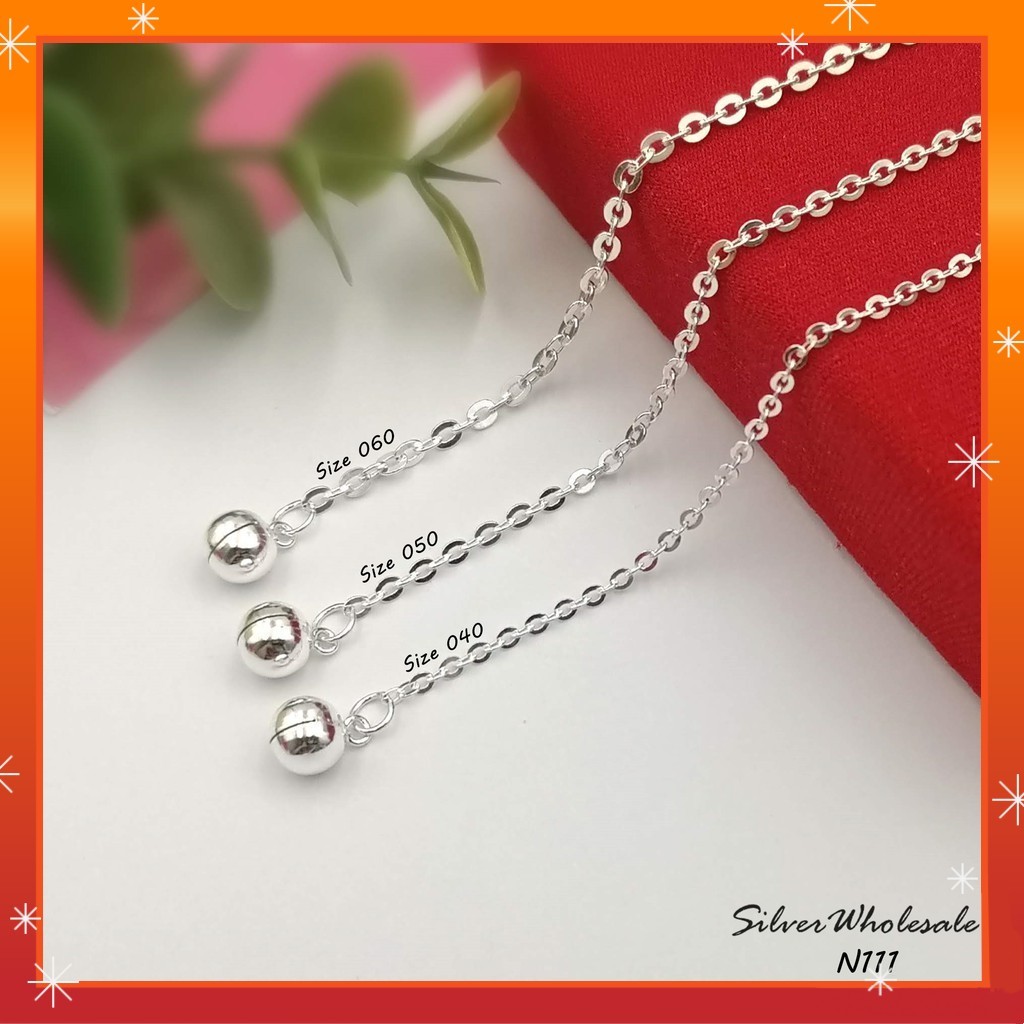 💥READY STOCK💥 925 Sterling Silver Simple Plain Polo Chain Anklet ...
