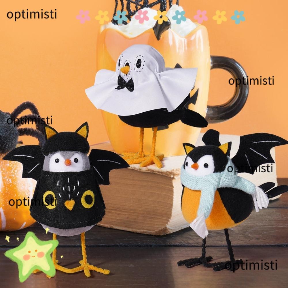 OPTIMISTI Featherly Friends, 2024 Desktop Decorations Halloween Birds ...