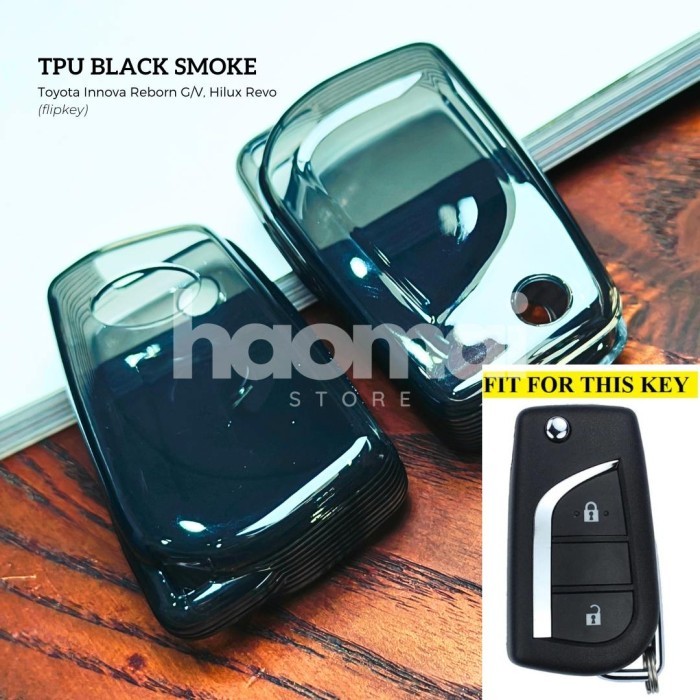 HITAM GANTUNGAN Black Transparent Keychain Case Innova Reborn GV Hilux ...
