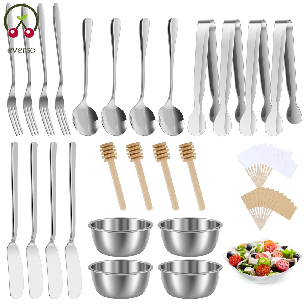 34Pcs Cheese Cutter Set Stainless Steel Cheese Spreader Set with Mini ...