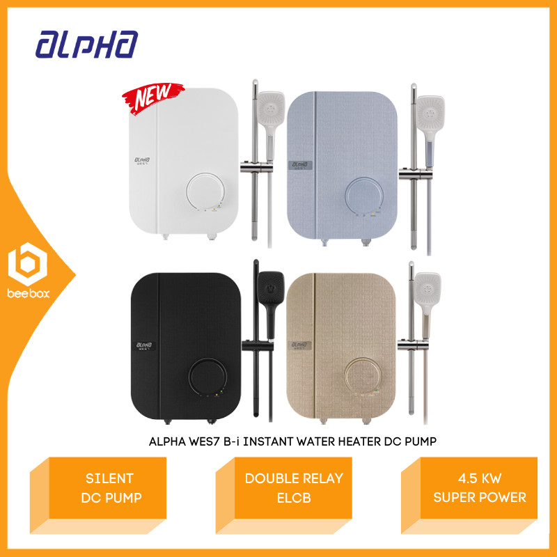 ALPHA Instant Water Heater DC Pump Double Relay ELCB 4.5 KW Super Power ...