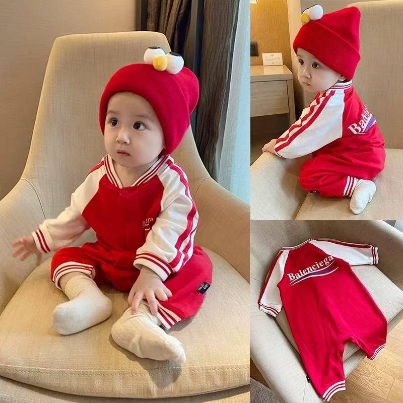 New Years Spring Festival Clothes Baby Bodysuit Cotton Baby Romper Baby ...