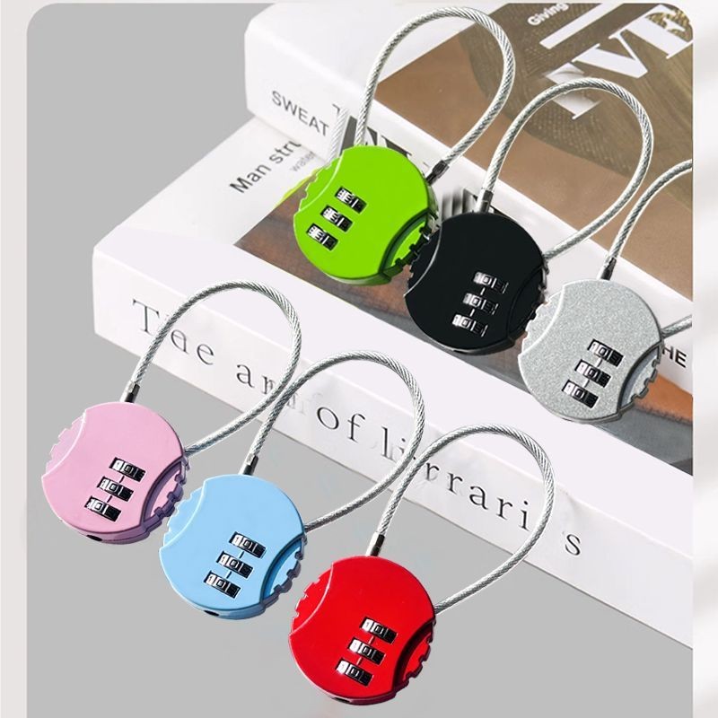 Steel Wire Combination Lock Padlock Extended Basket Basket Lock Cabinet ...