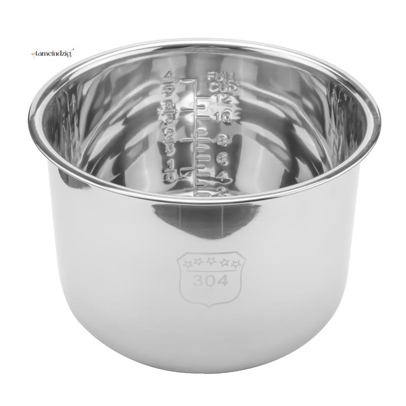 6L Pressure Cooker Inner Pot Rice Pressure Cooker Liner Stainless Steel Inner Pot Minute ...