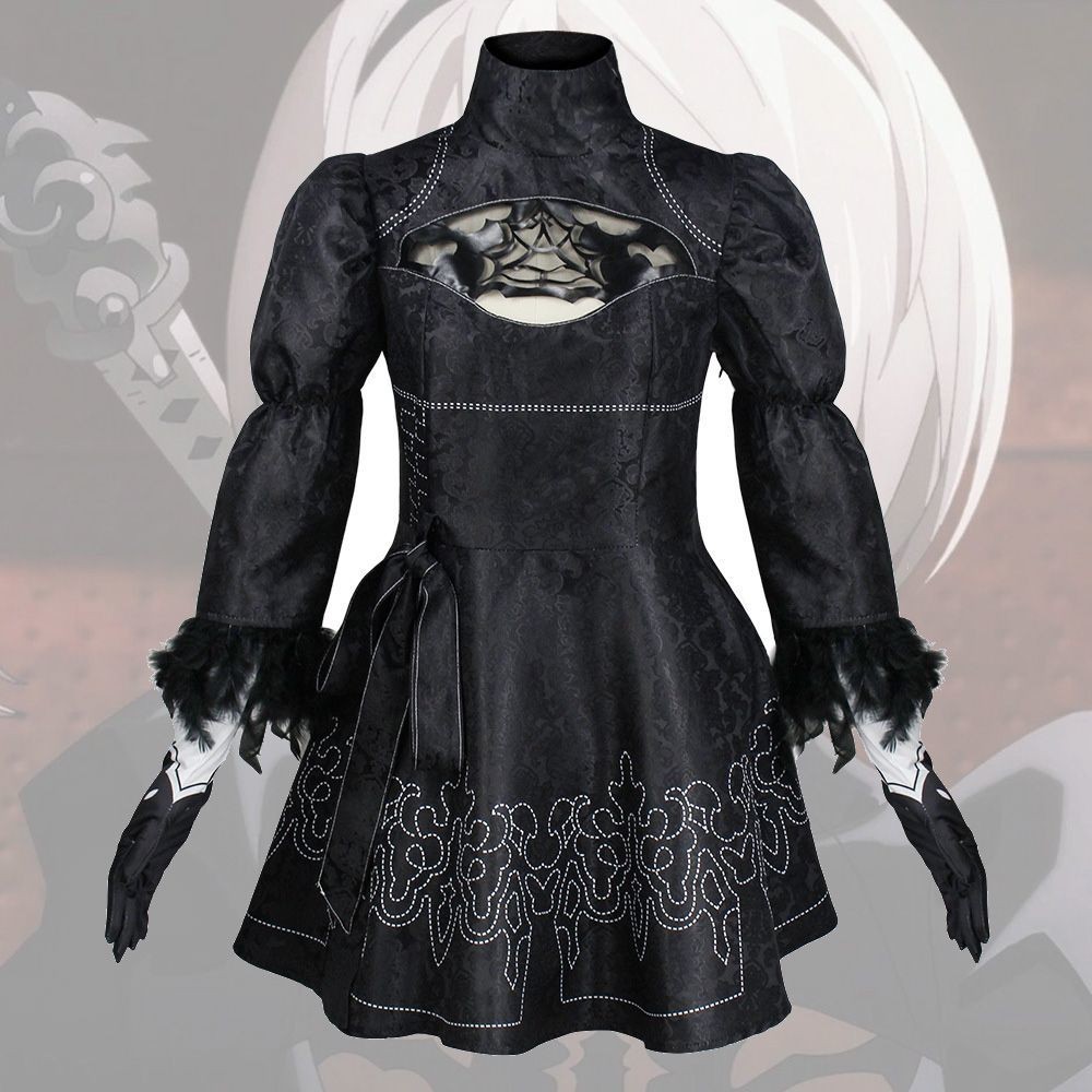 Niel Mechanical bcos Clothes Manyu Black Dress cos Two-Dimensional ...