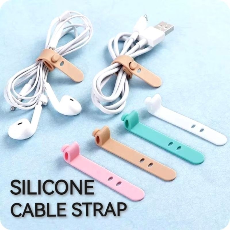 𝐄𝐀𝐒𝐘 𝐀𝐃𝐉𝐔𝐒𝐓𝐌𝐄𝐍𝐓 Winder Cable Tie Silicone USB Wire Cord Holder Clip ...