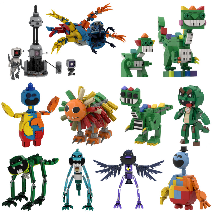 Poppy Playtime 4 Building Blocks Horror Characters Doey/Pianosaurus ...