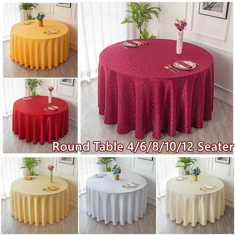Tablecloth Round 4/6/8/10/12 Seater Solid Color Table Tablecloth ...
