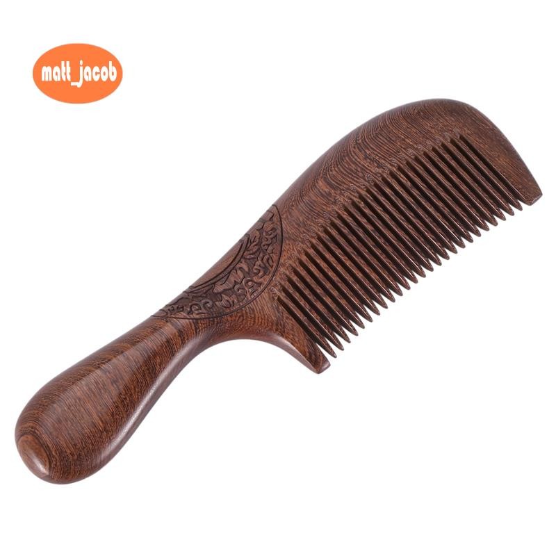 Unisex Sandalwood Comb Women Men Home Travel Wood Anti-Static Fine ...